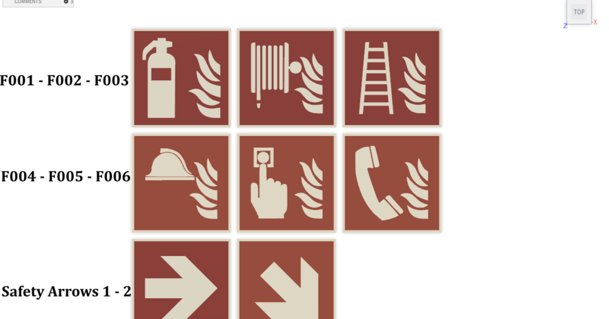 ISO 7010 Fire Symbol Collection by Maeshmaker | Download free STL model ...