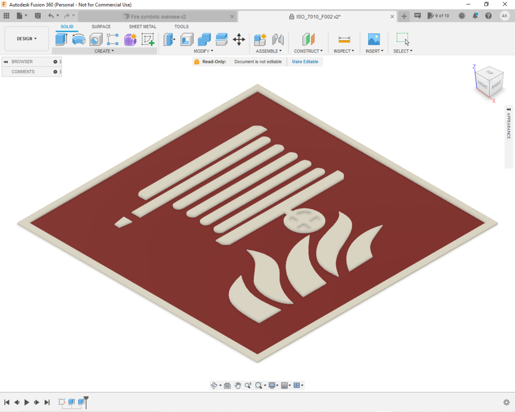 ISO 7010 Fire Symbol Collection by Maeshmaker | Download free STL model ...