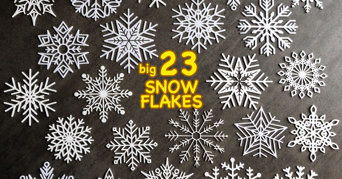 23 Big Snowflakes Collection Kolekce Velkých Sněhových Vloček
