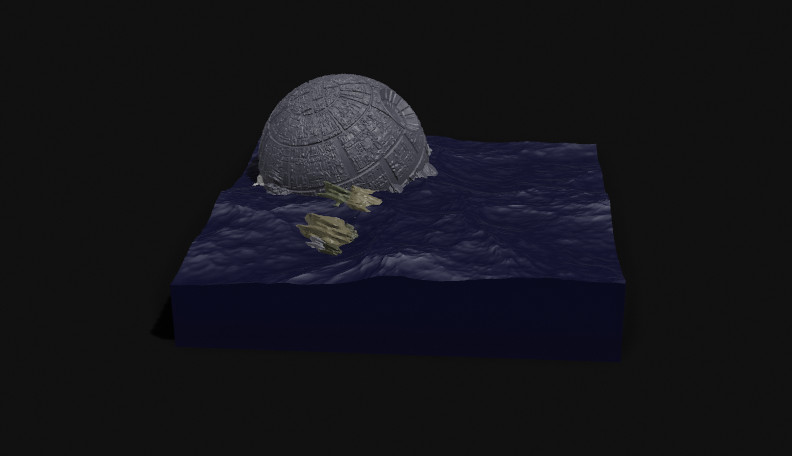 Crashed death star in the ocean por Diego.dudu | Descargar modelo STL ...
