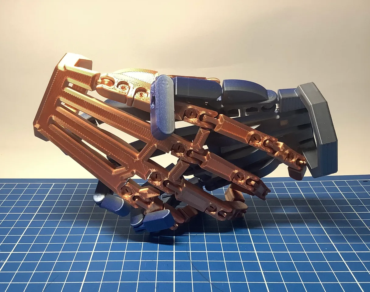 robot hand: print in place & tightenable by JMV38 | Download free STL ...