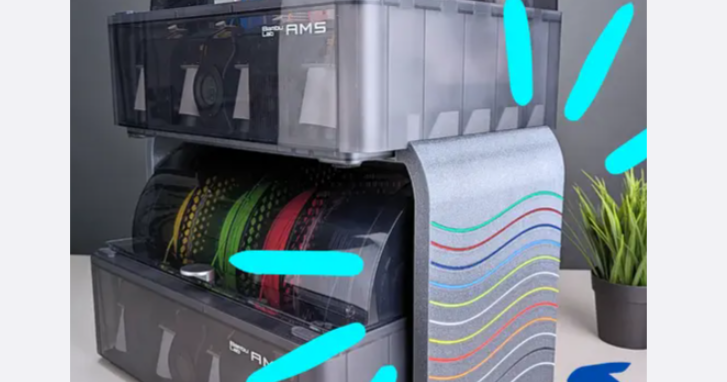 AMS stacking stand for Bambu Lab P1P and X1 by MihaiDesigns par Triple ...