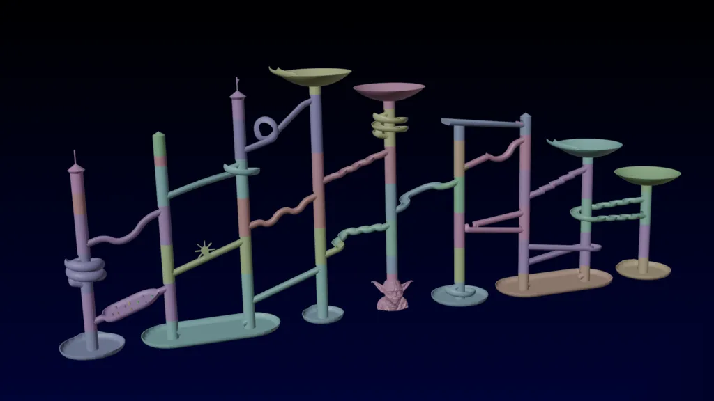 Marble Run Set by AJ Barry | Download free STL model | Printables.com