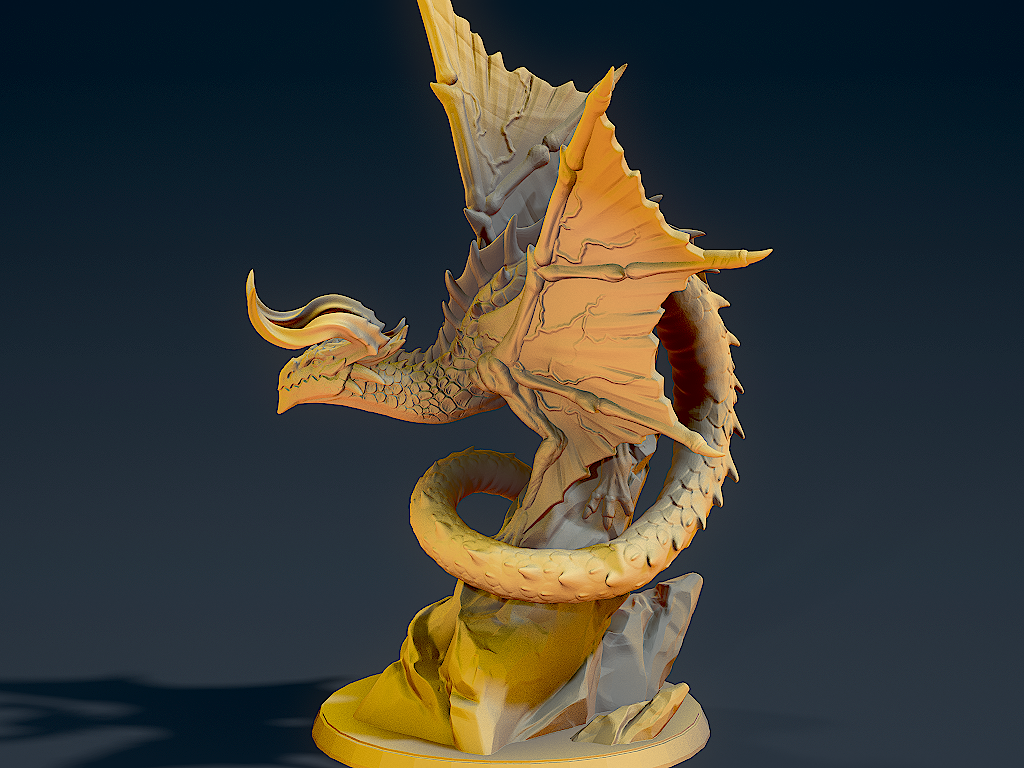 Yellow Dragon by miniShev | Download free STL model | Printables.com
