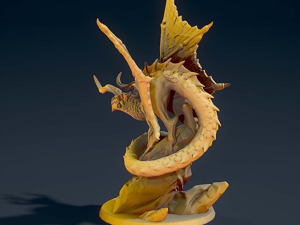 Yellow Dragon by miniShev | Download free STL model | Printables.com