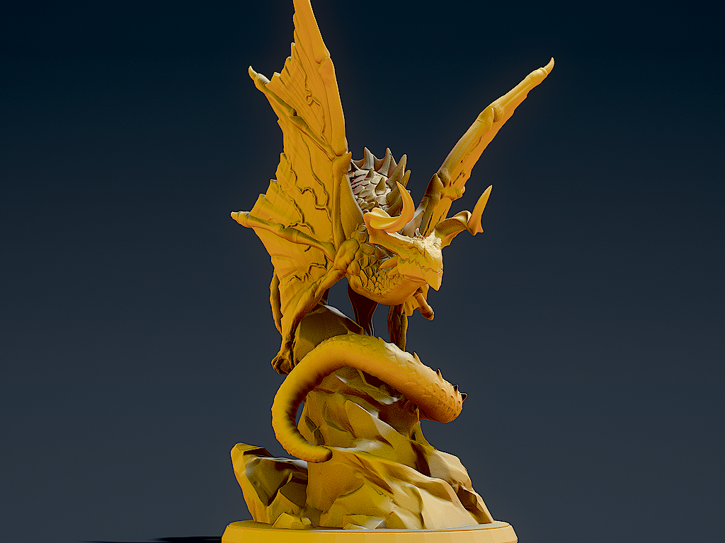 Yellow Dragon by miniShev | Download free STL model | Printables.com