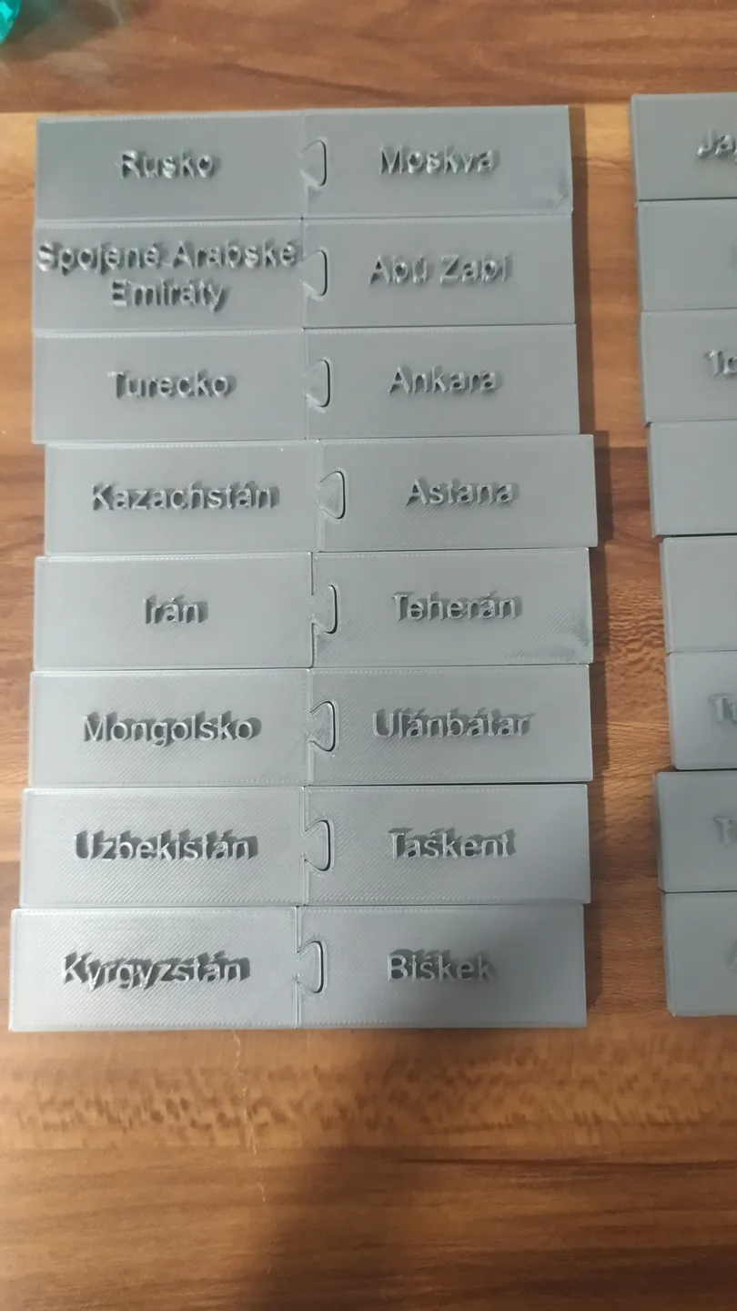 Puzzle - státy Asie a jejich hlavní města by ZŠ Nučice | Education ...