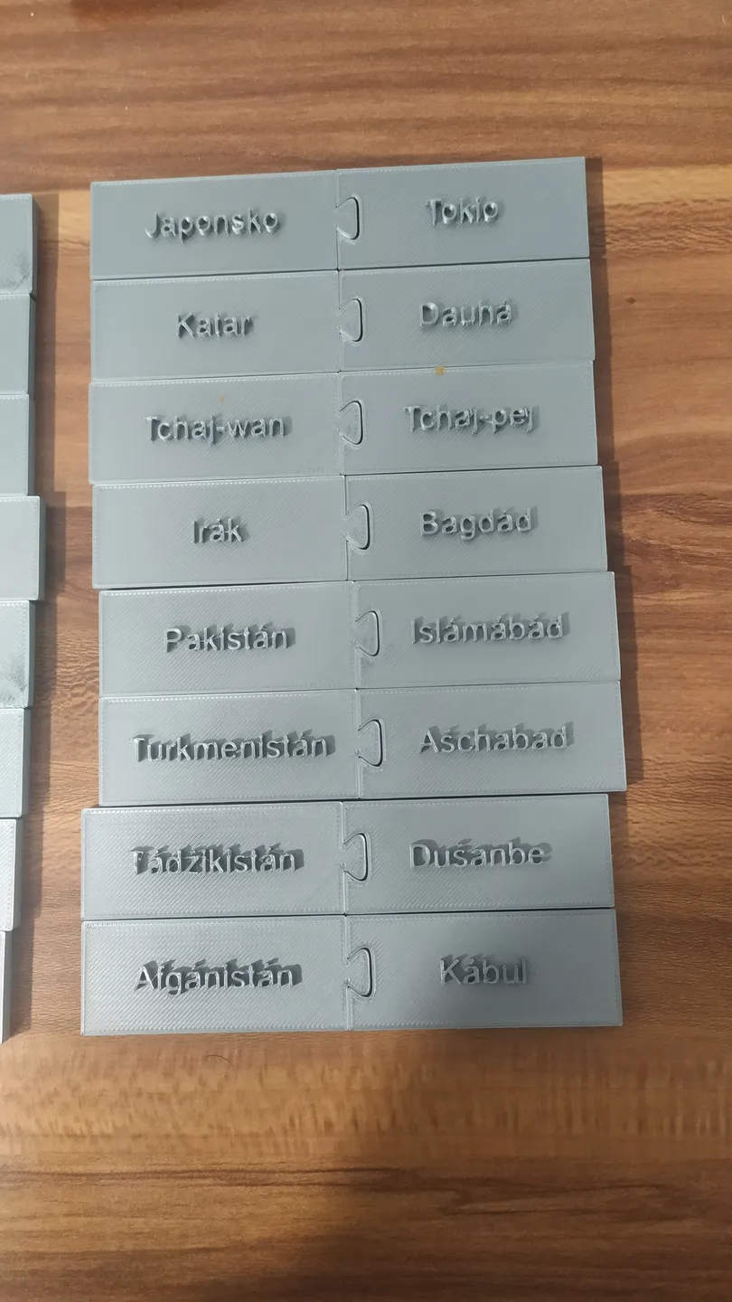 Puzzle - státy Asie a jejich hlavní města by ZŠ Nučice | Education ...
