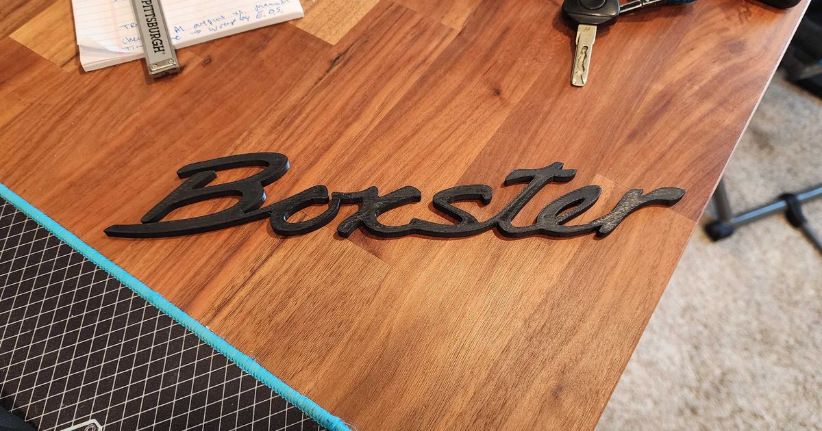 Porsche Boxster 986 Emblem von Jon Fairbanks | Kostenloses STL-Modell ...