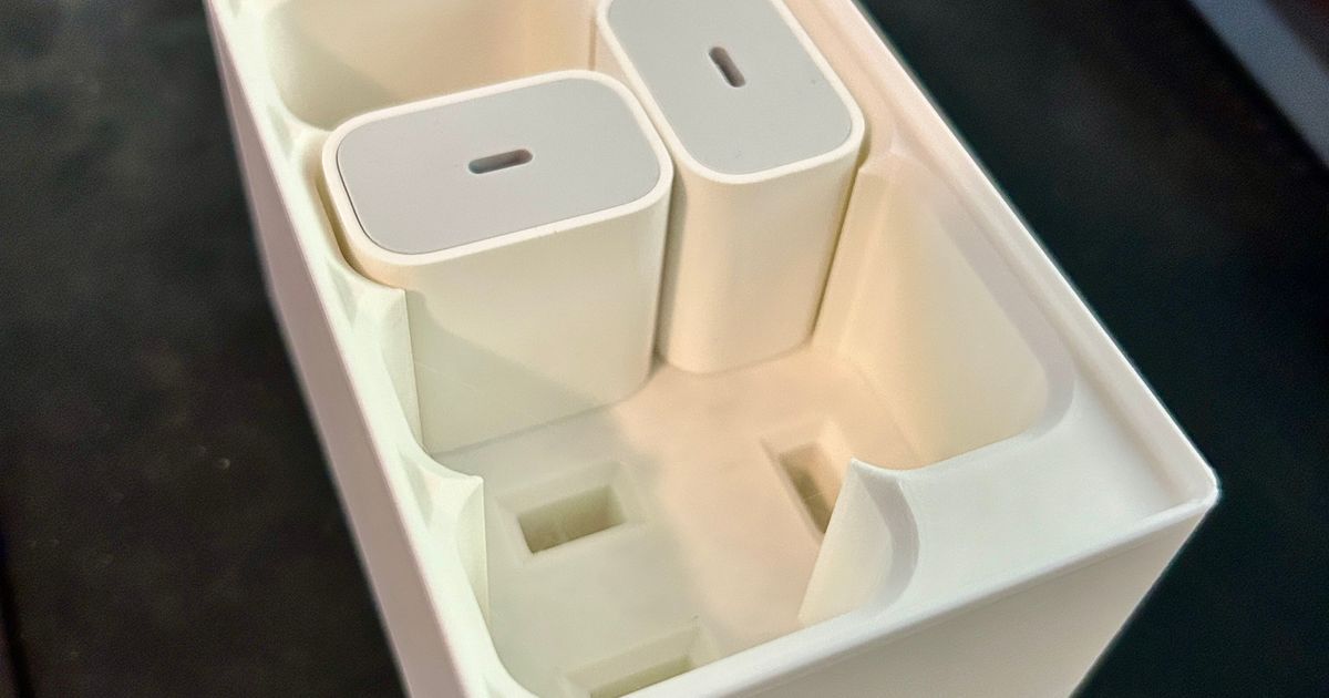 Stackable Gridfinity Apple USB-C Wall Adapter Module by BenBreaksThings ...