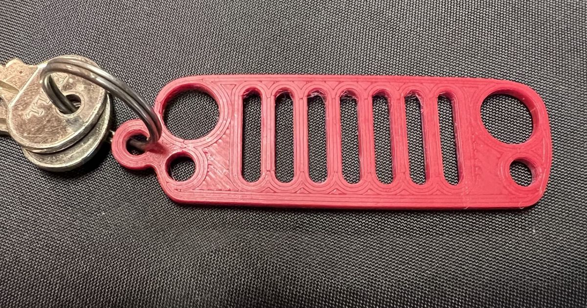 Jeep grill key fob by 3dprintguy | Download free STL model | Printables.com