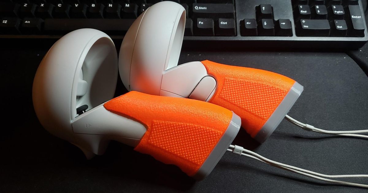 Oculus Quest 2 controller Pistol Grips with a Base Plate by spiggytech ...