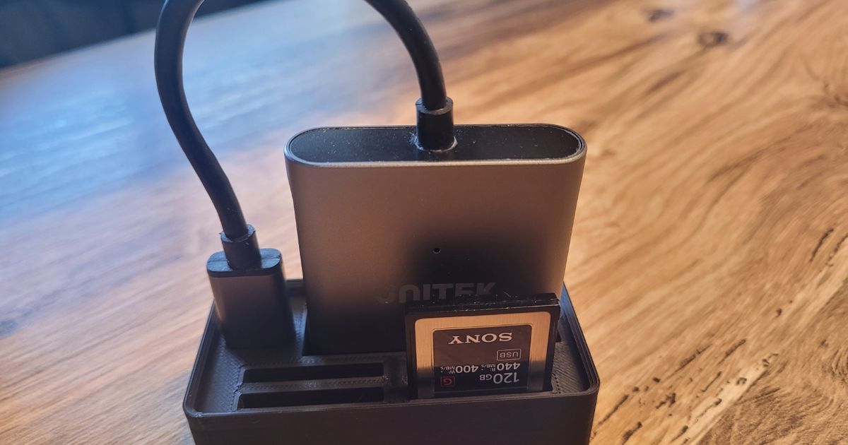 Gridfinity Holder for XQD Reader and Cards by Simon Gumbel | Download ...