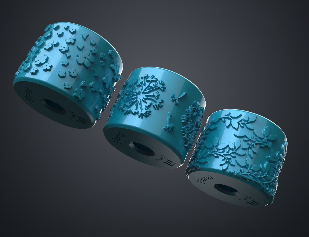 Texture Rollers Floral middle Vol.3 (7-9) by 3Demon's Texture Rollers ...