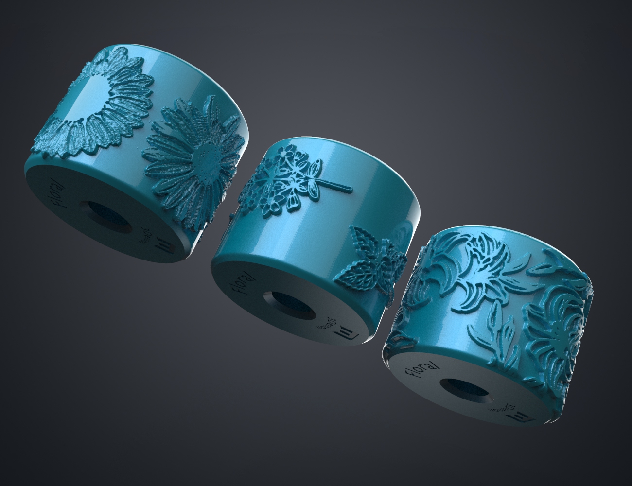 Texture Rollers Floral middle Vol.4 (10-12) by 3Demon's Texture Rollers ...
