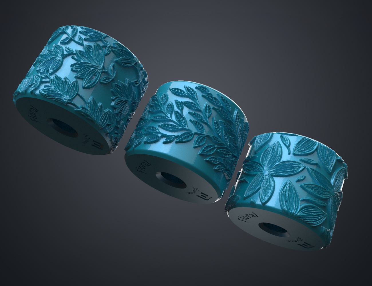 Texture Rollers Floral middle Vol.5 (13-15) by 3Demon's Texture Rollers ...