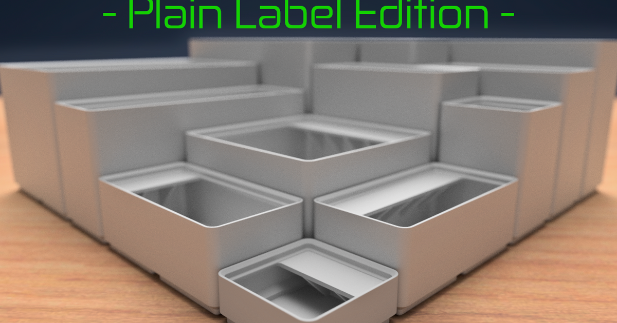 Gridfinity Ultra Light Bin - Plain Lable Edition par HuMa | Téléchargez ...