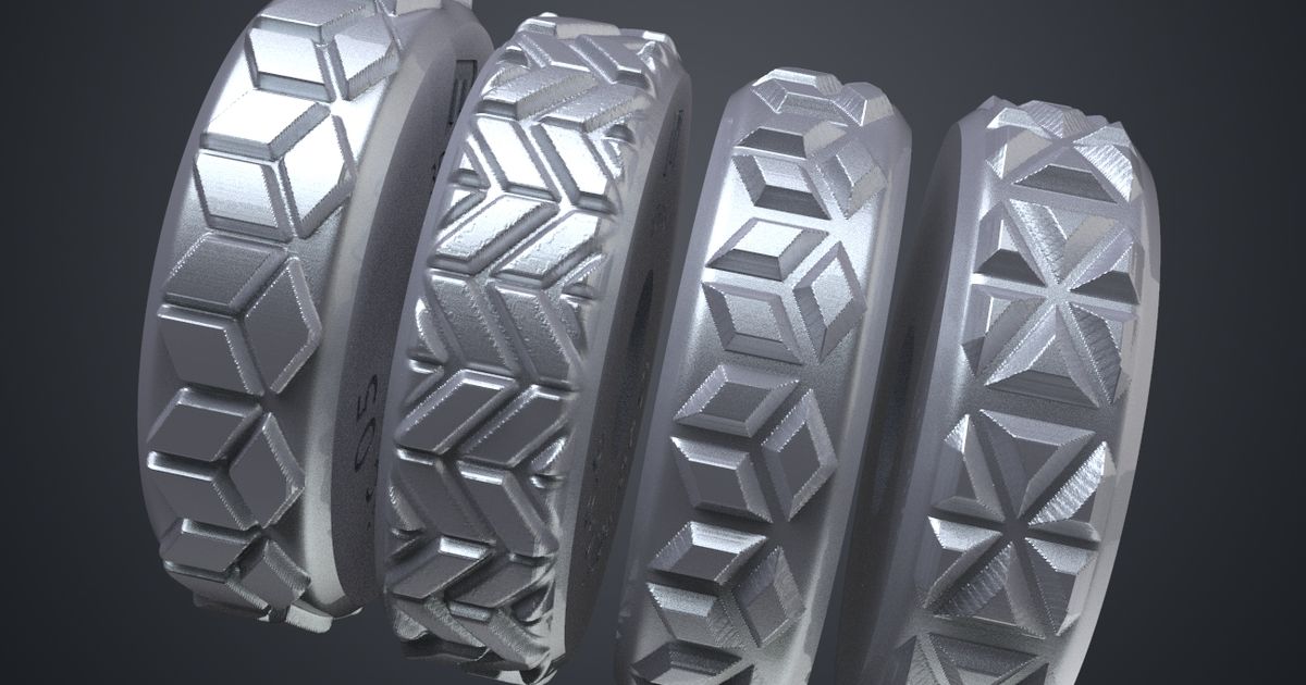 Stamp Wheels - Geometric Vol.02 (5-8) by 3Demon's Texture Rollers ...