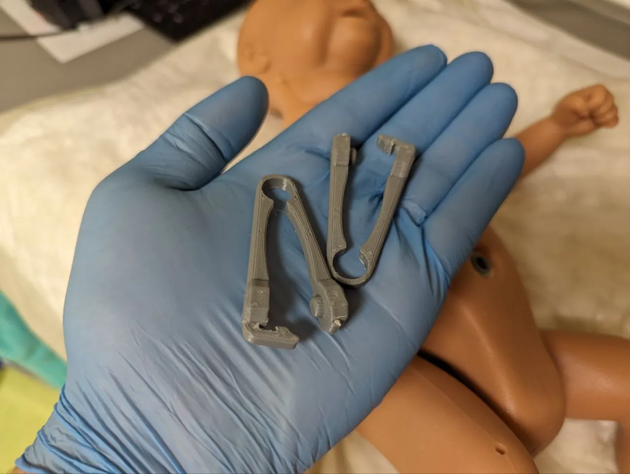 Umbilical cord clamp prop for healthcare simulation by Aleksandrs ...