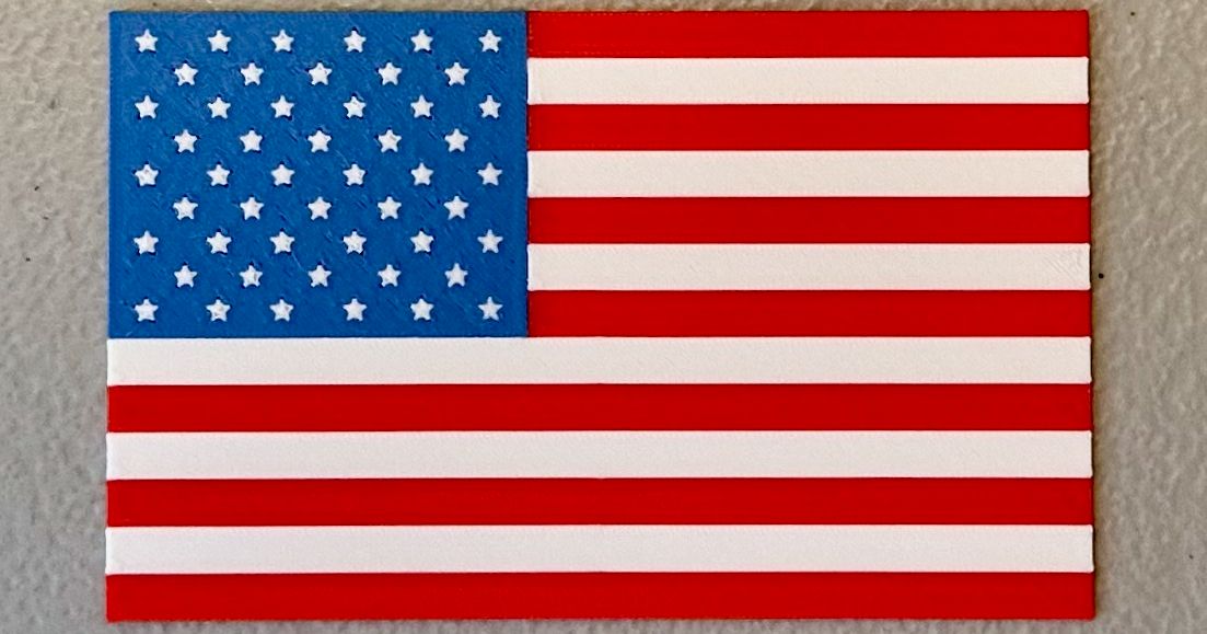 Multicolor US Flag Magnet by wotfan69 | Download free STL model ...
