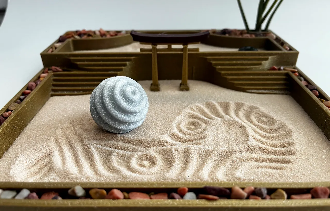 Two-Tiered Desktop Zen Garden with Tools and Decor by kevin | Download ...