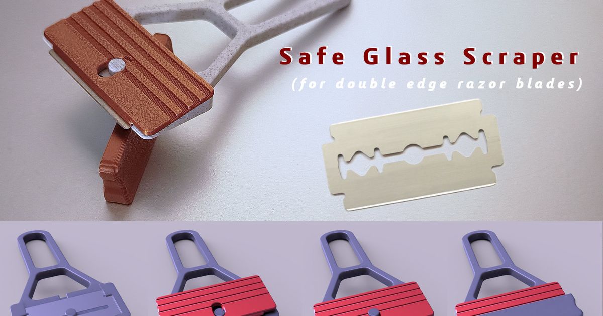 Safe Glass Scraper (for double edge razor blades) by Wim V | Download ...