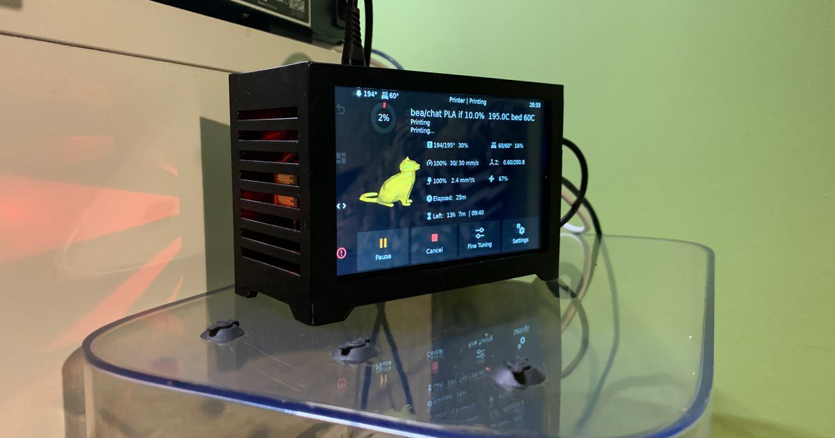 Cathodic TV-style BTT PITFT50 V2.1 + RPI4 case with fan by incomn ...