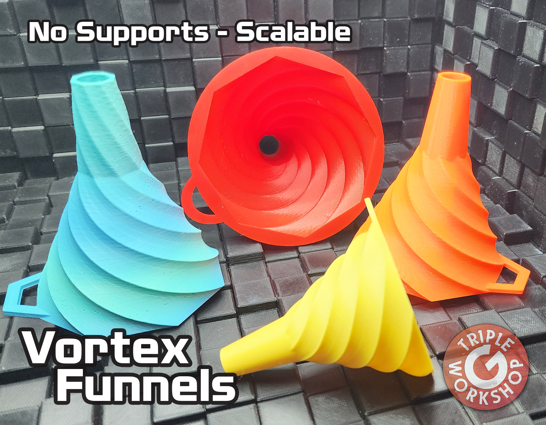 Vortex Funnels - No Supports by Triple G Workshop | Download free STL ...