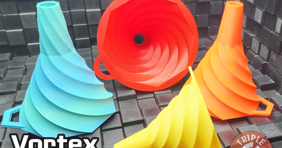 Vortex Funnels - No Supports by Triple G Workshop | Download free STL ...
