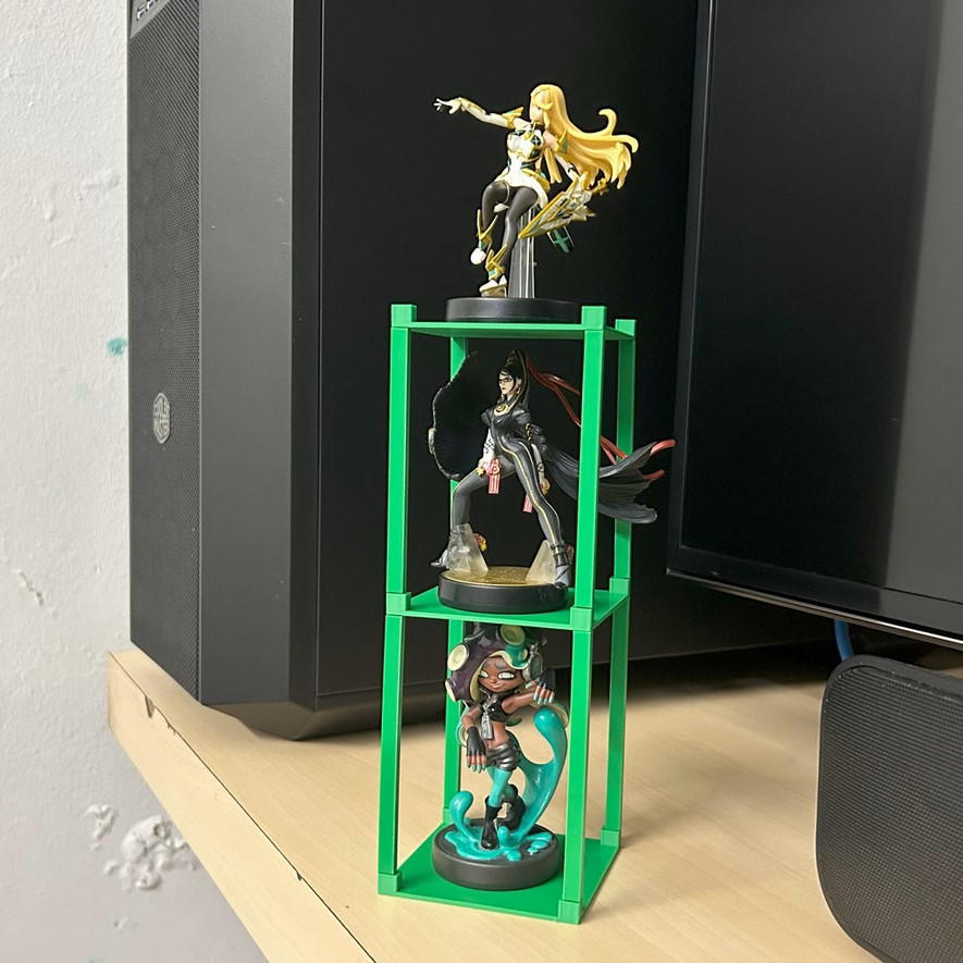 Stackable Amiibo / Figure Display Shelf by Marauderz | Download free ...