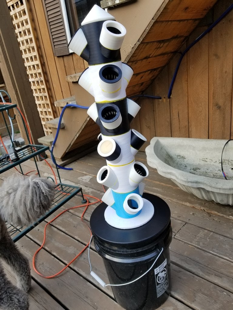 Modular Hydroponic Tower Garden von smysnk | Kostenloses STL-Modell ...