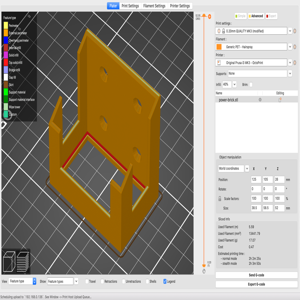 Customizable Power Brick Mounting Bracket by smysnk | Download free STL ...