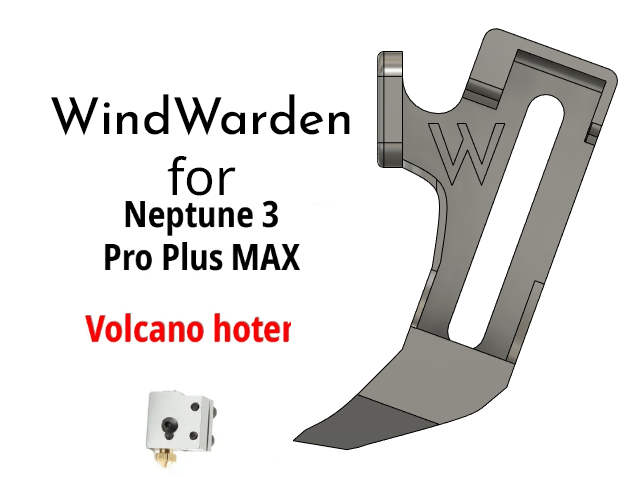 Volcano WindWarden Upgrade Elegoo Neptune 3 Pro Plus Max 5015 Fan Duct ...