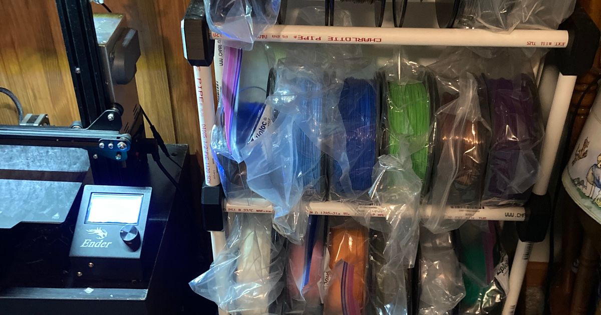 Modular Filament Rack by thedude386 | Download free STL model ...