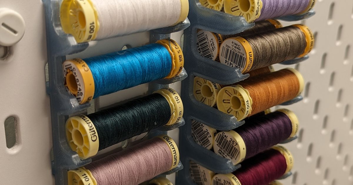 Sewing Thread Spool and Bobbin Holder for Ikea SKADIS by Marius Printus ...
