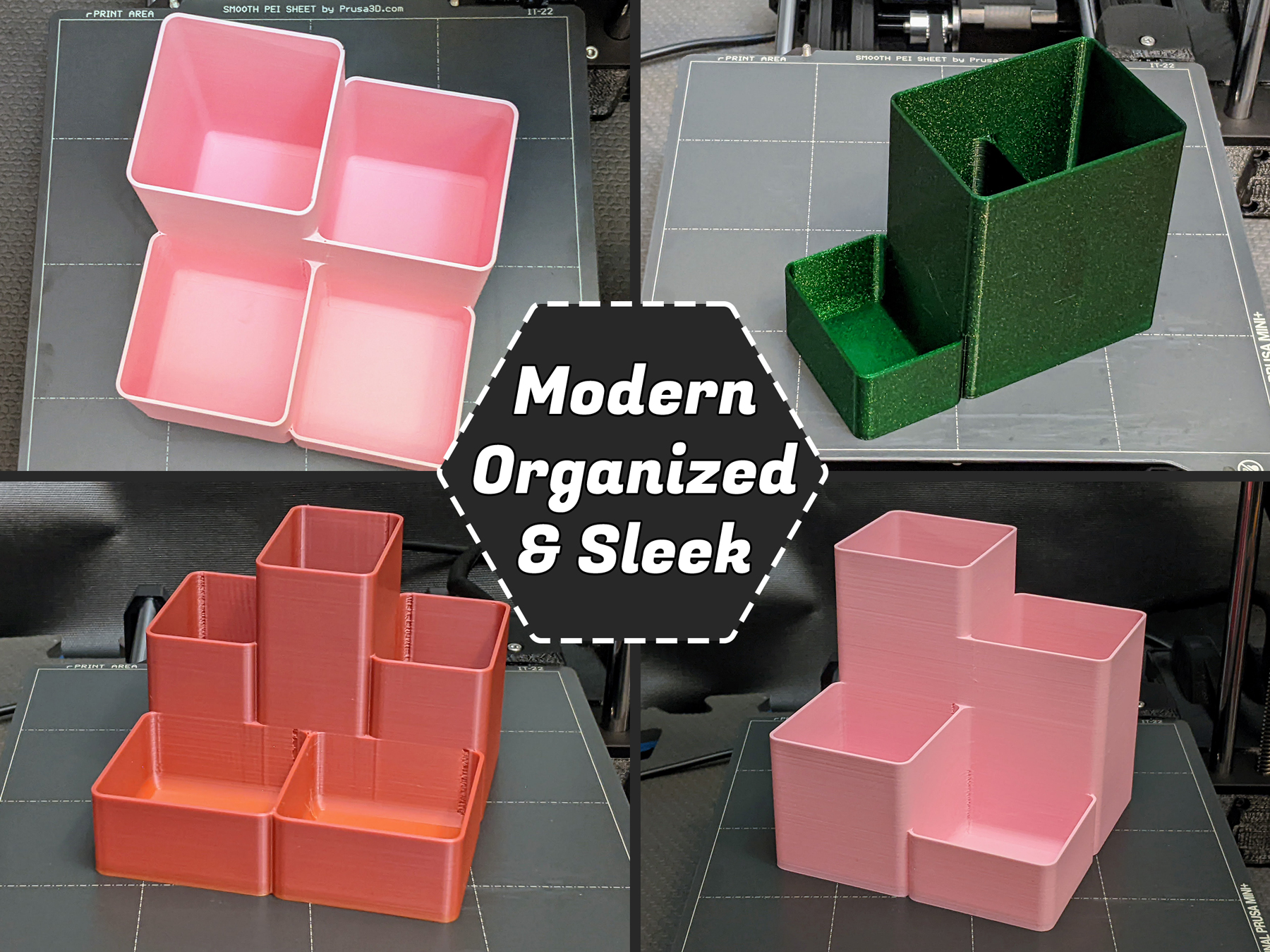 Sleek Modern Desk Caddy Organizers | 3 Choices by Grandpa 3DPrints ...