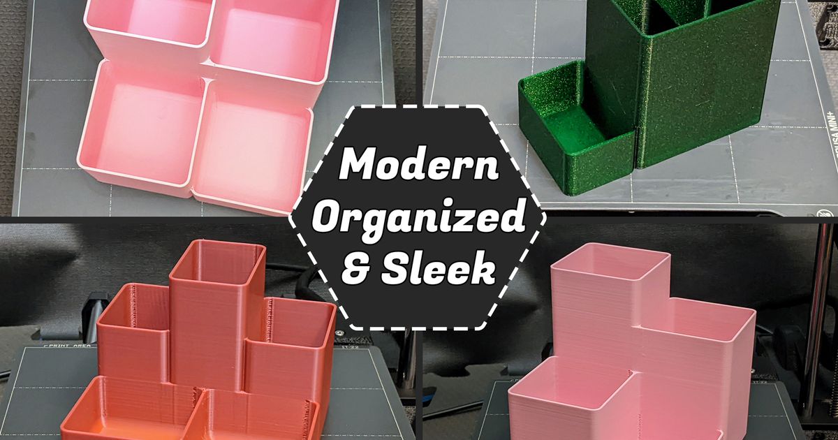 Sleek Modern Desk Caddy Organizers | 3 Choices by Grandpa 3DPrints ...