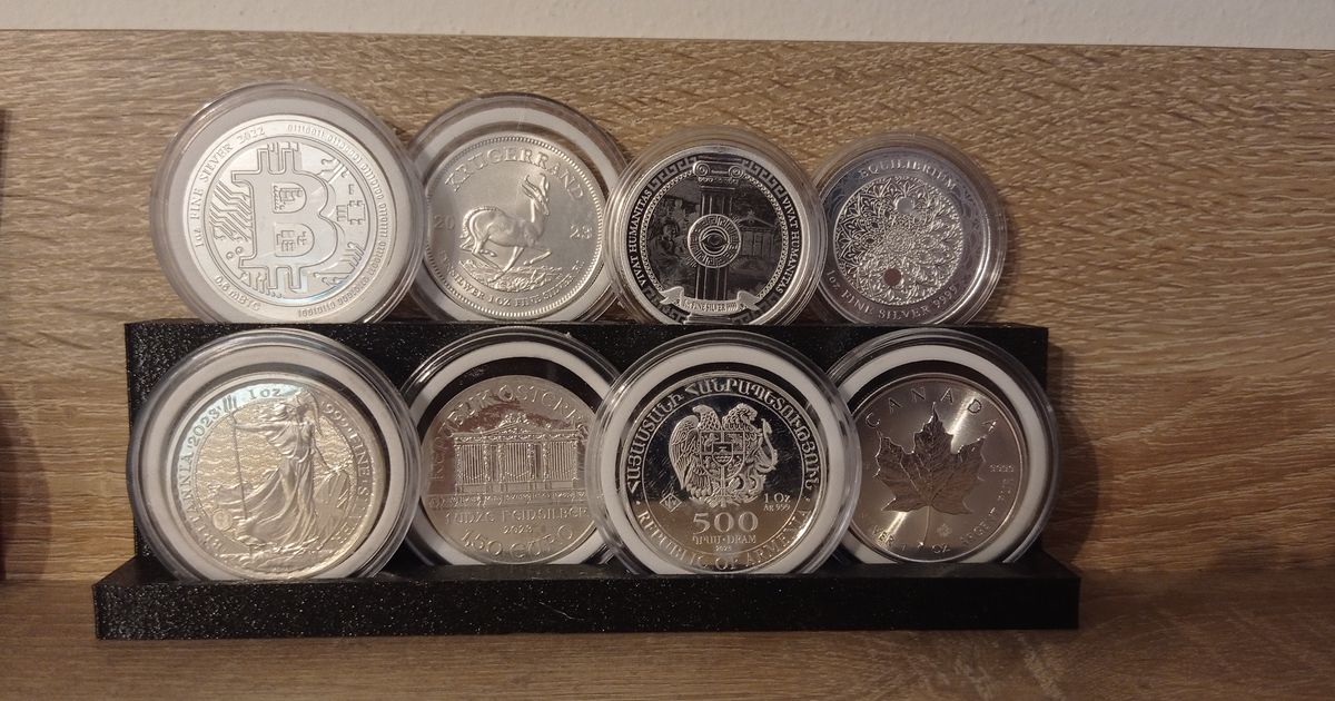 Simple coin stand for 8 coins by Tomáš Slavík | Download free STL model ...