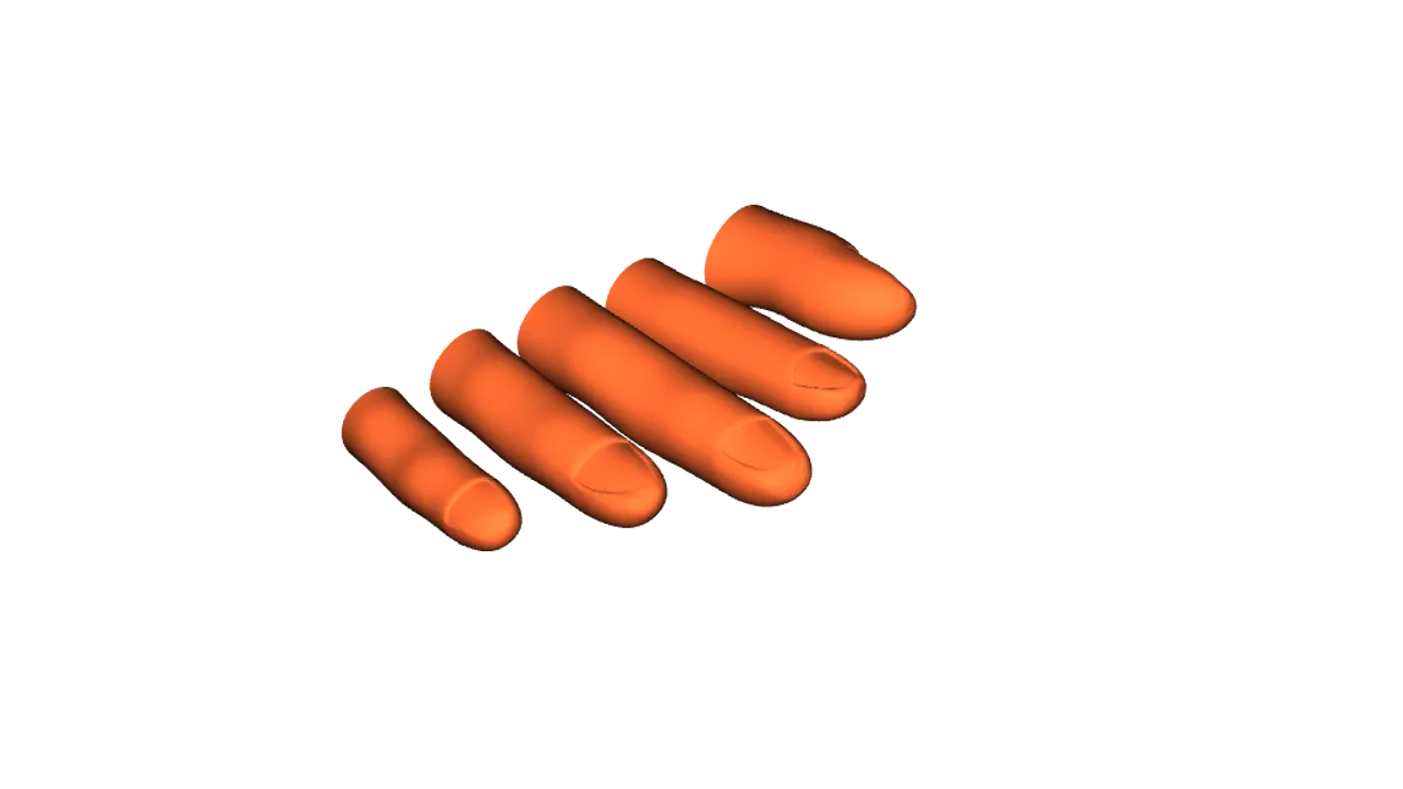 Flexible finger tips by Make3D Company Limited | Download free STL ...