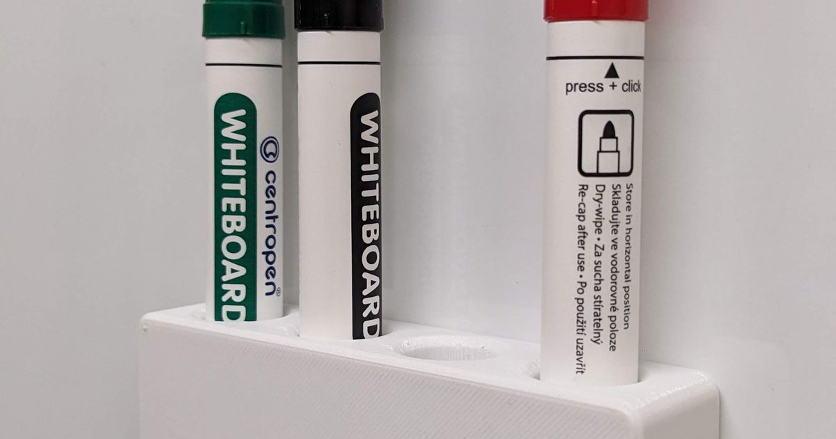 Whiteboard Marker Magnetic Tray by Petr Vacek | Download free STL model ...