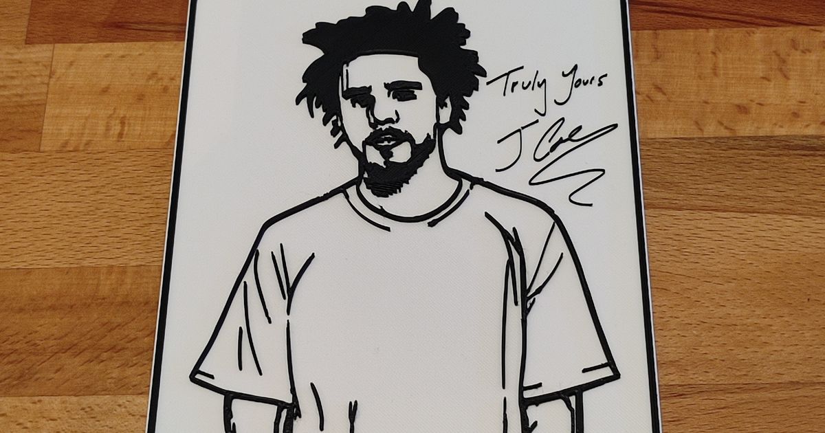 J. Cole Portrait Truly Yours by skankhunt42 | Download free STL model ...