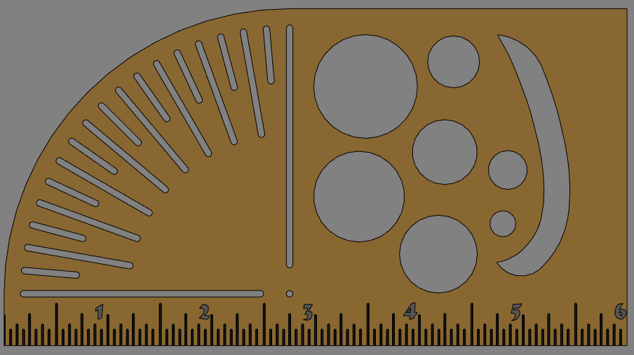 Pocket Drafting Stencil 5 deg increments by Ghrrum | Download free STL ...