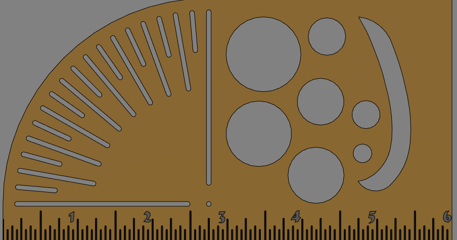 Pocket Drafting Stencil 5 deg increments by Ghrrum | Download free STL ...