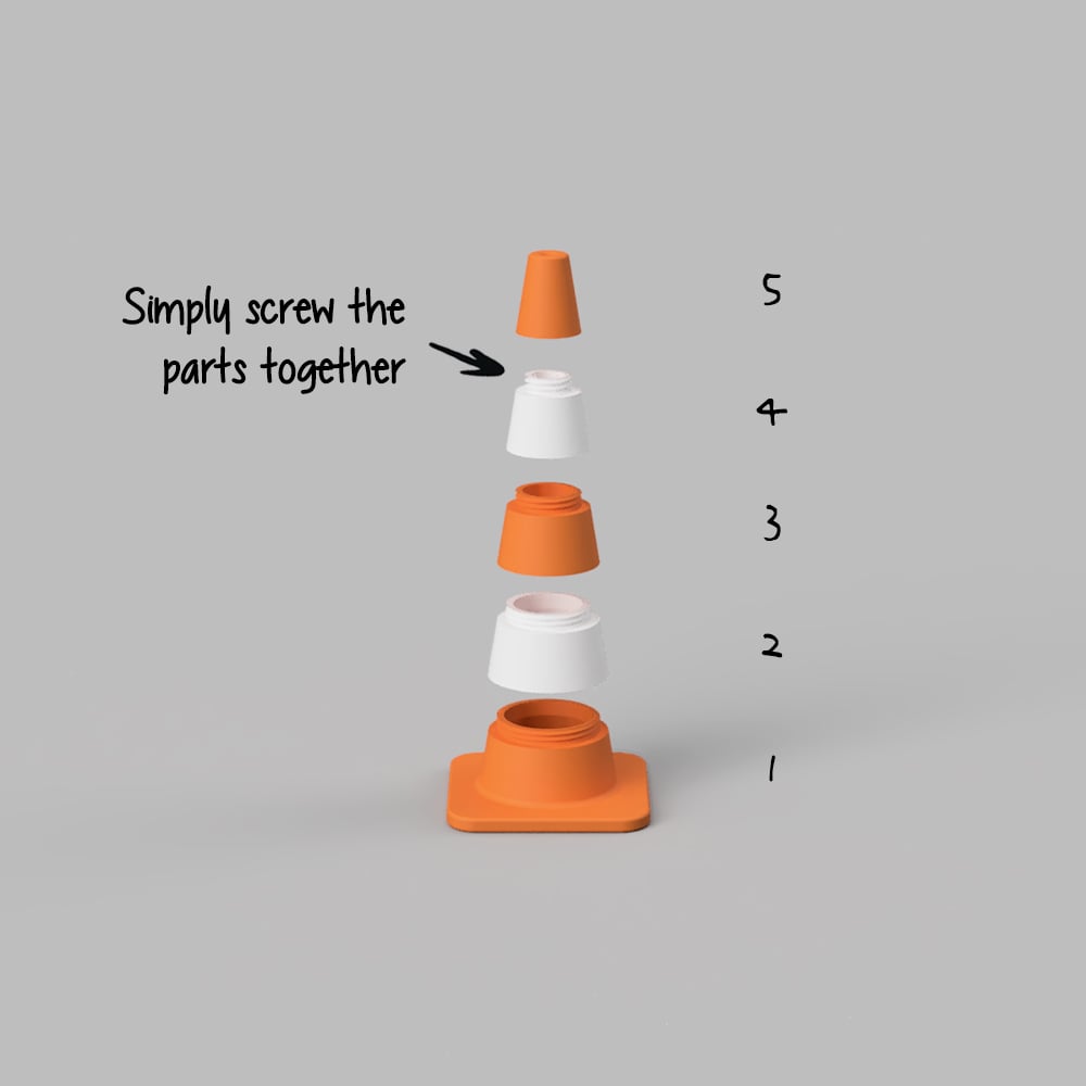 little cone for miniture city by maximilian | Download free STL model ...