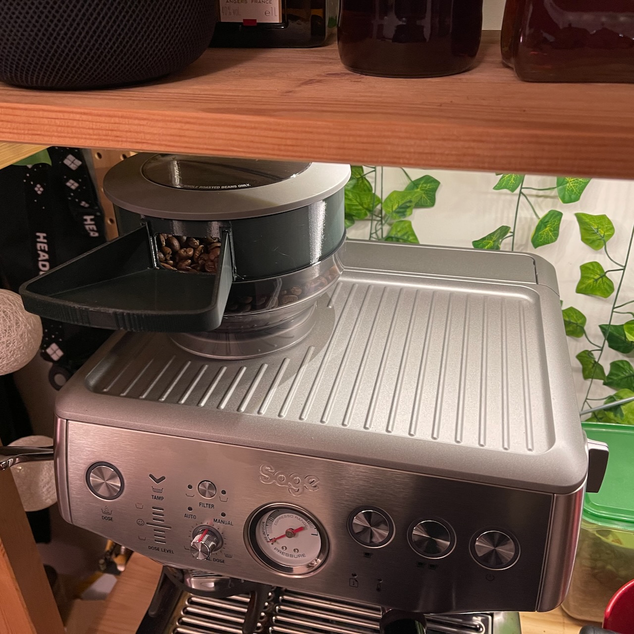 Sage Barista Express (Impress) Hopper Extender with Trough by furrfu ... Sage Barista Express (Impress) Hopper Extender with Trough by furrfu ...