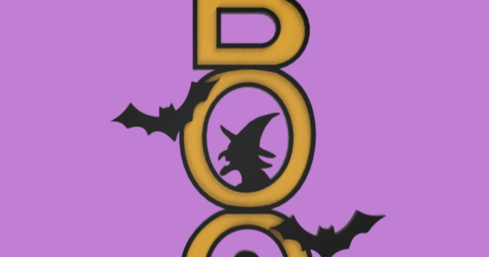 BOO SIGN FOR HALLOWEEN WITH A WITCH AND BATS by wallysf | Download free ...
