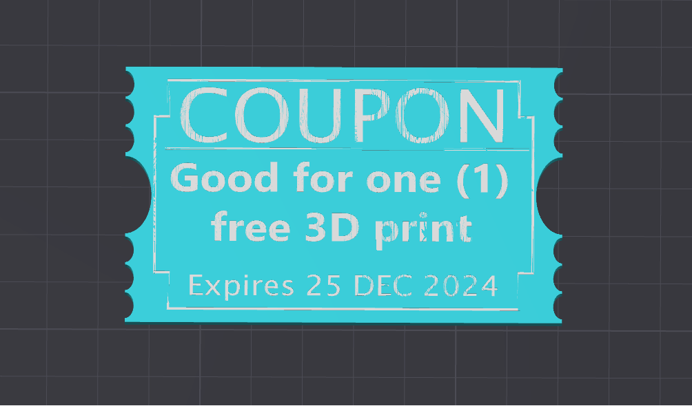 Free 3D Print Coupon by Brittany C | Download free STL model ...