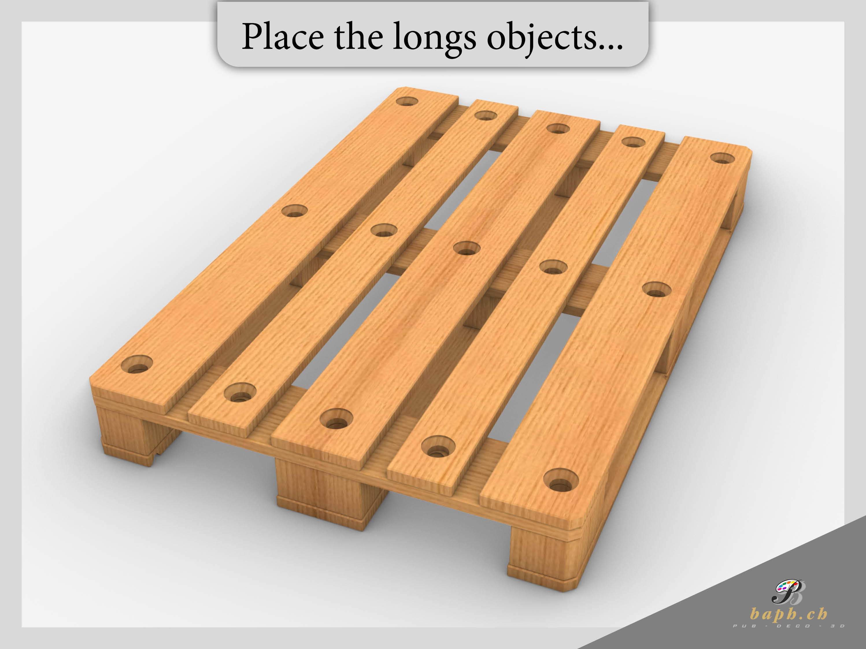 Palette EU 150x100 mm mounted in place by baph | Download free STL ...