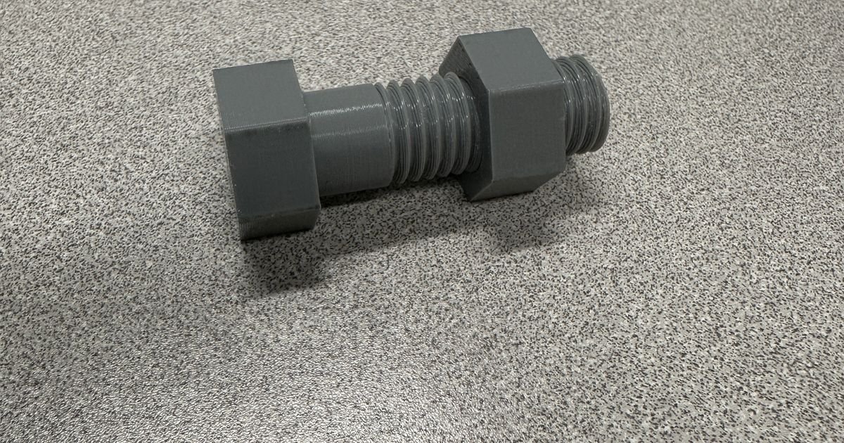 Left Handed Bolt and Nut by Tyler Pendleton | Download free STL model | Printables.com