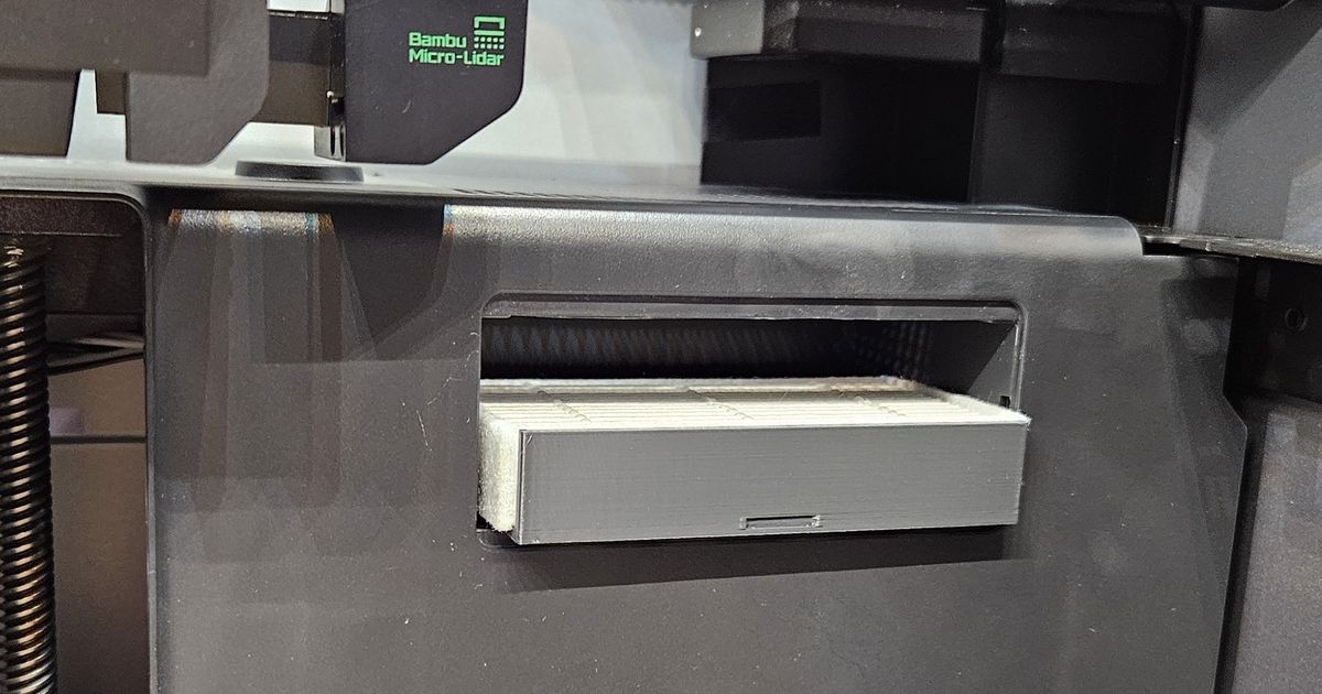 Bambu Lab X1 HEPA filter by 3DCH | Download free STL model | Printables.com